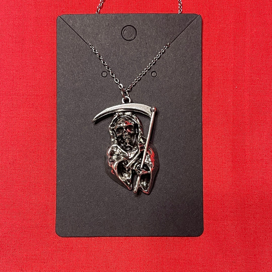 Grim Reaper Death Goth Novelty Jewelry Necklace - Etsy