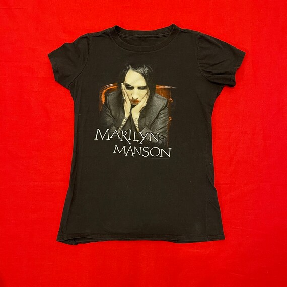 Marilyn Manson MM Portrait Goth Metal Band Juniors Ba… - Gem