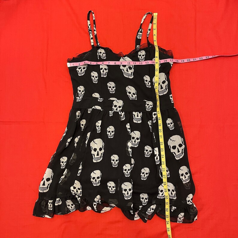VTG Royal Bones Black & White Skulls Goth Dress XL - Etsy