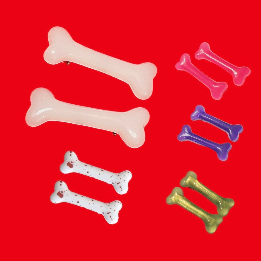 Bone Hair Clips Mall Goth Spooky Oddities Halloween Accessories White ...