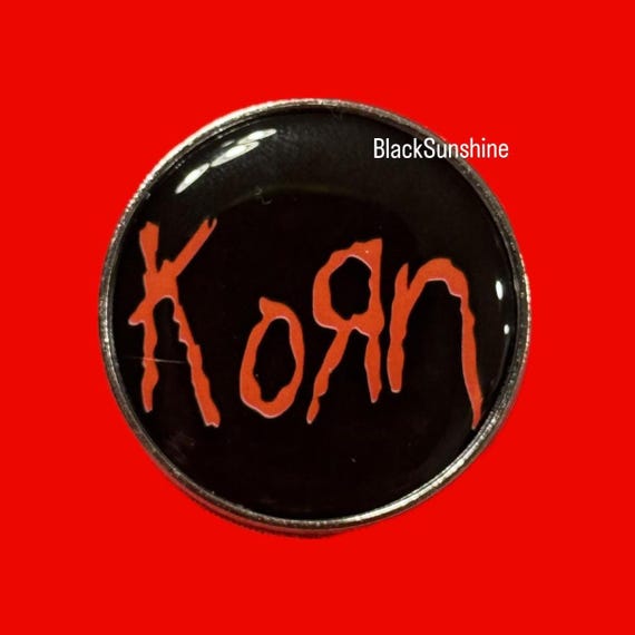 Korn Red Logo Nu Metal Mall Goth Enamel Pin - Gem