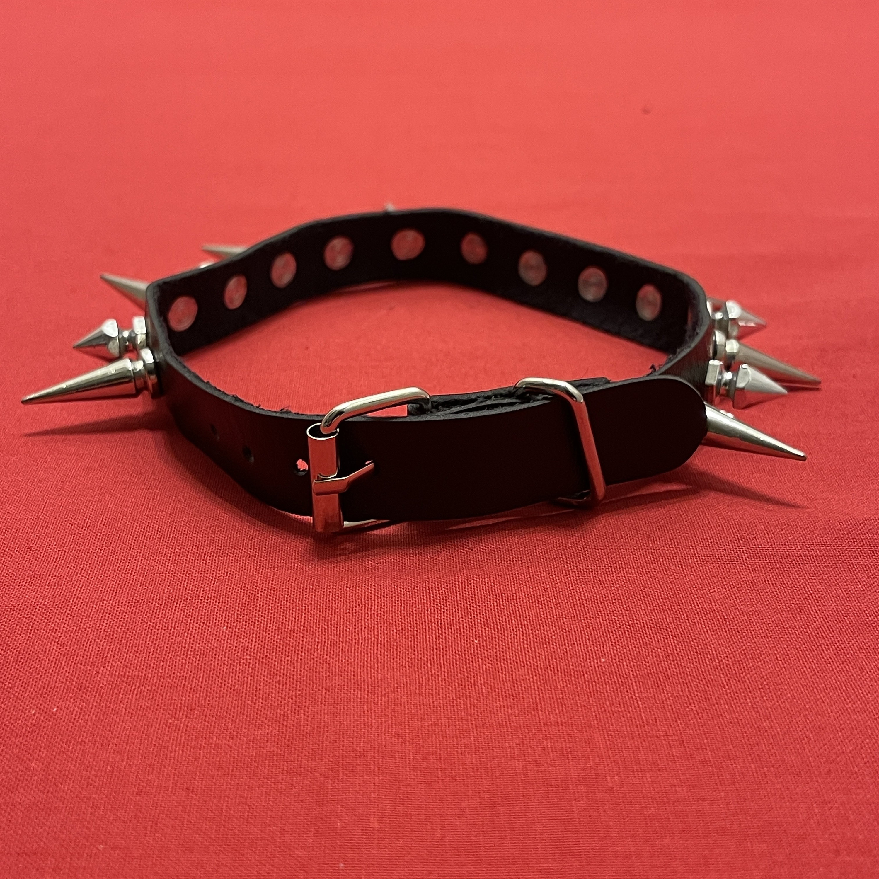 Mixed Long Short Spike Choker Faux Leather Mall Goth Collar Necklace ...