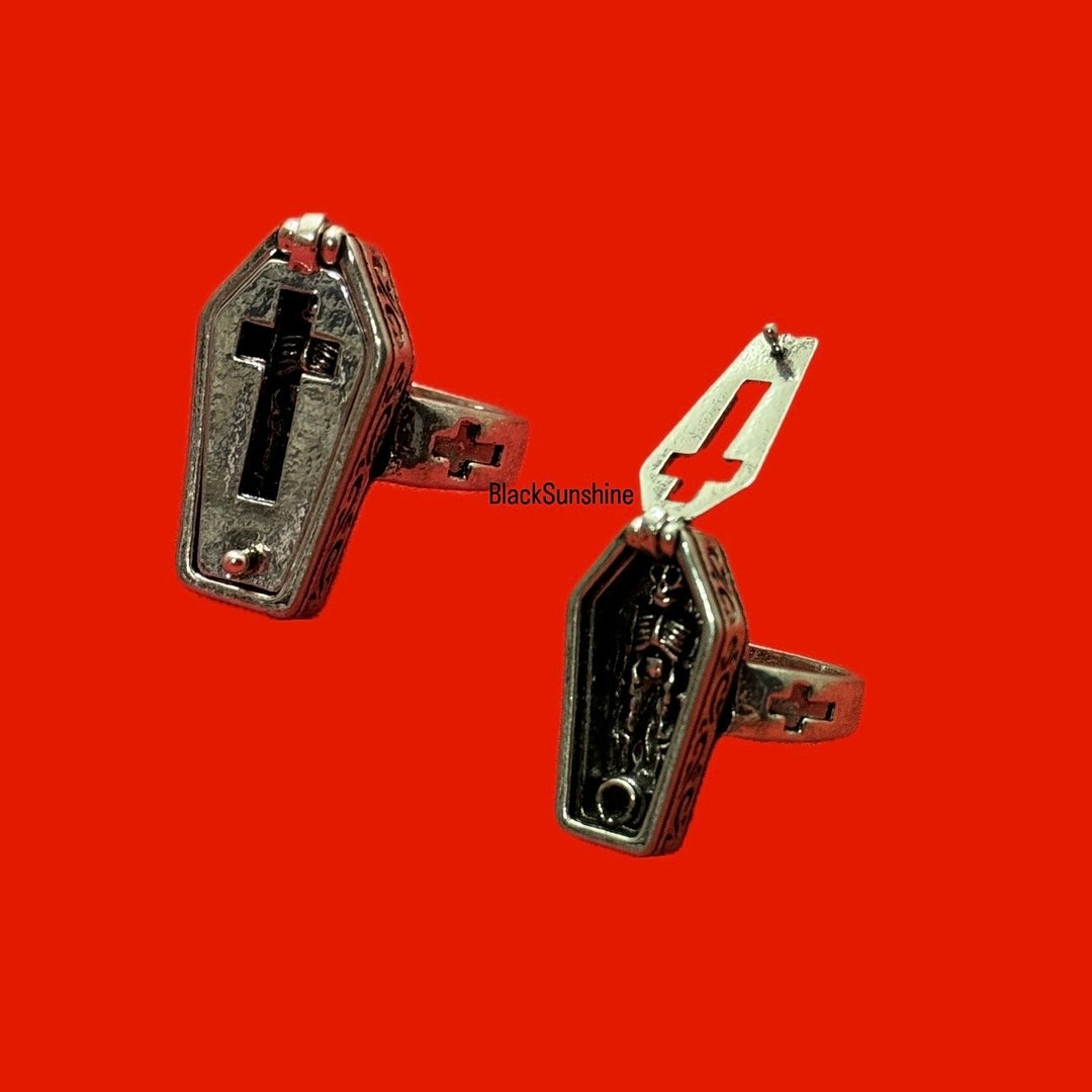 Coffin Open Corpse Goth Statement Ring Size 8 - Etsy