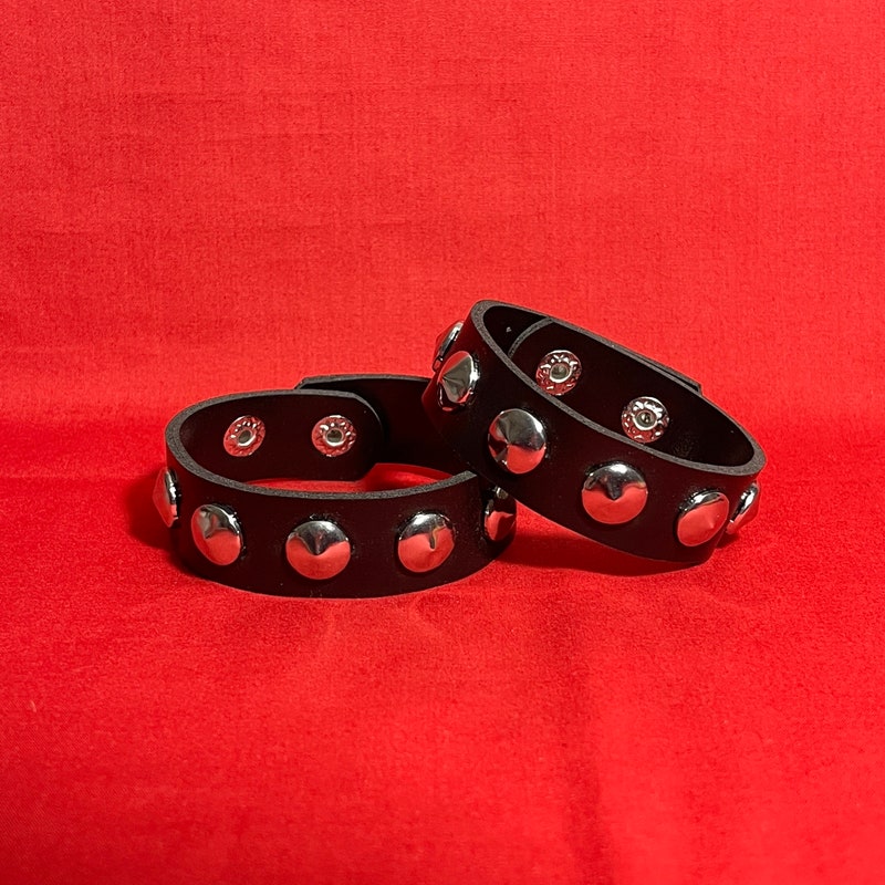 Leather Punk Bracelets - Etsy