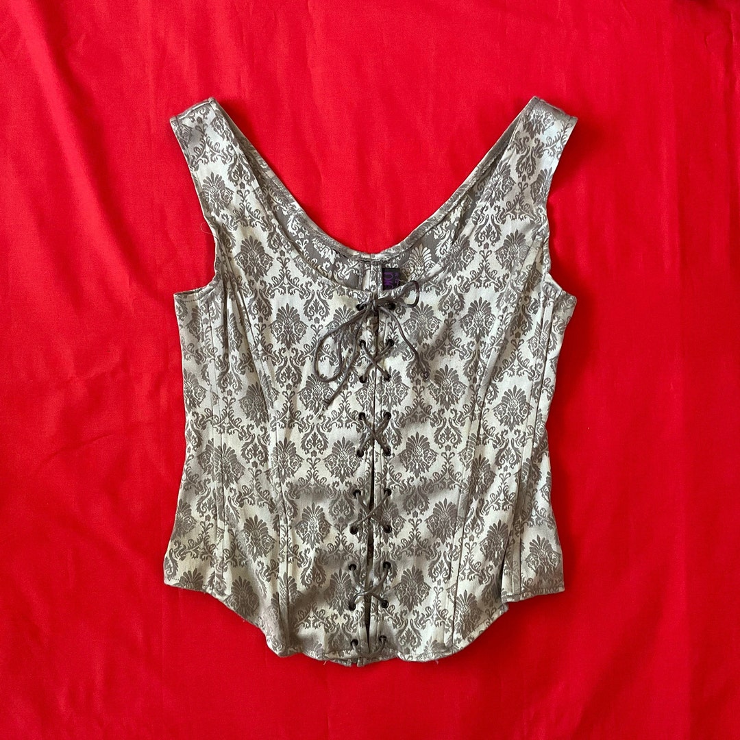 VTG Morbid Threads Goth Corset Front Lacing L - Etsy