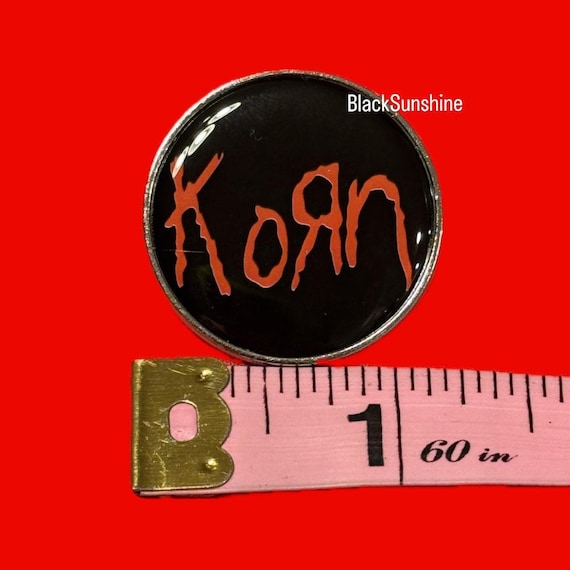Korn Red Logo Nu Metal Mall Goth Enamel Pin - Gem