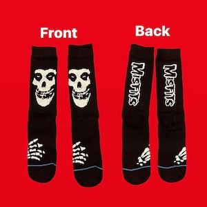 Misfits Fiend Skull Punk Rock Socks - Etsy
