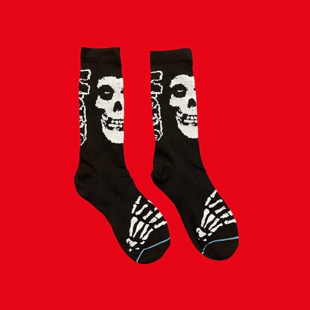Misfits Fiend Skull Punk Rock Socks - Etsy
