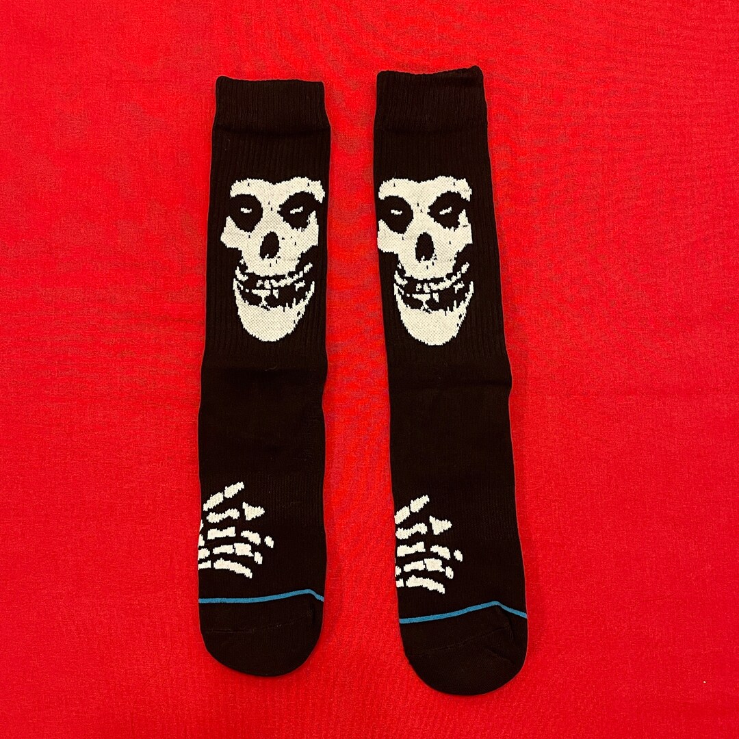 Misfits Fiend Skull Punk Rock Socks - Etsy