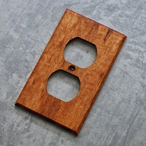 Wood Light Switch Cover, Real Tigerwood, Switch Plate Cover, Wood Light ...