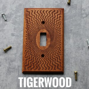 Wood Light Switch Cover, Wood Switch Plate Cover, Engraved Light ...