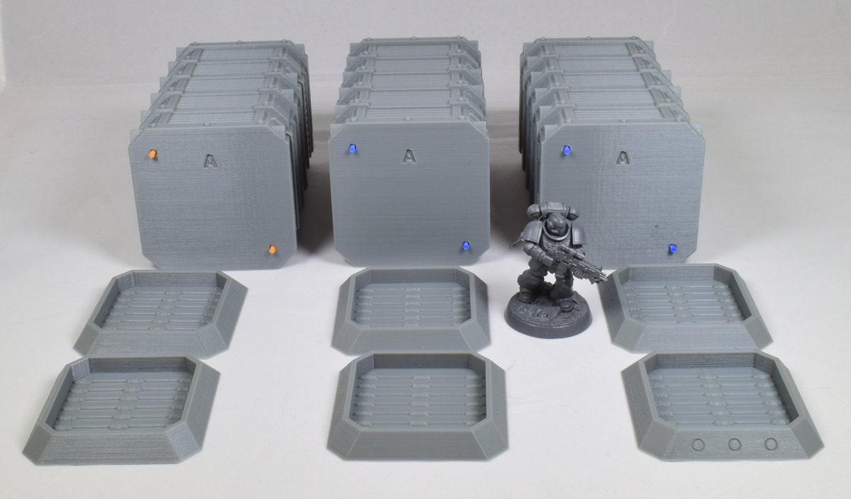 3D Printed Terrain: Cargo Containers Crates and Drums for 40k - Etsy