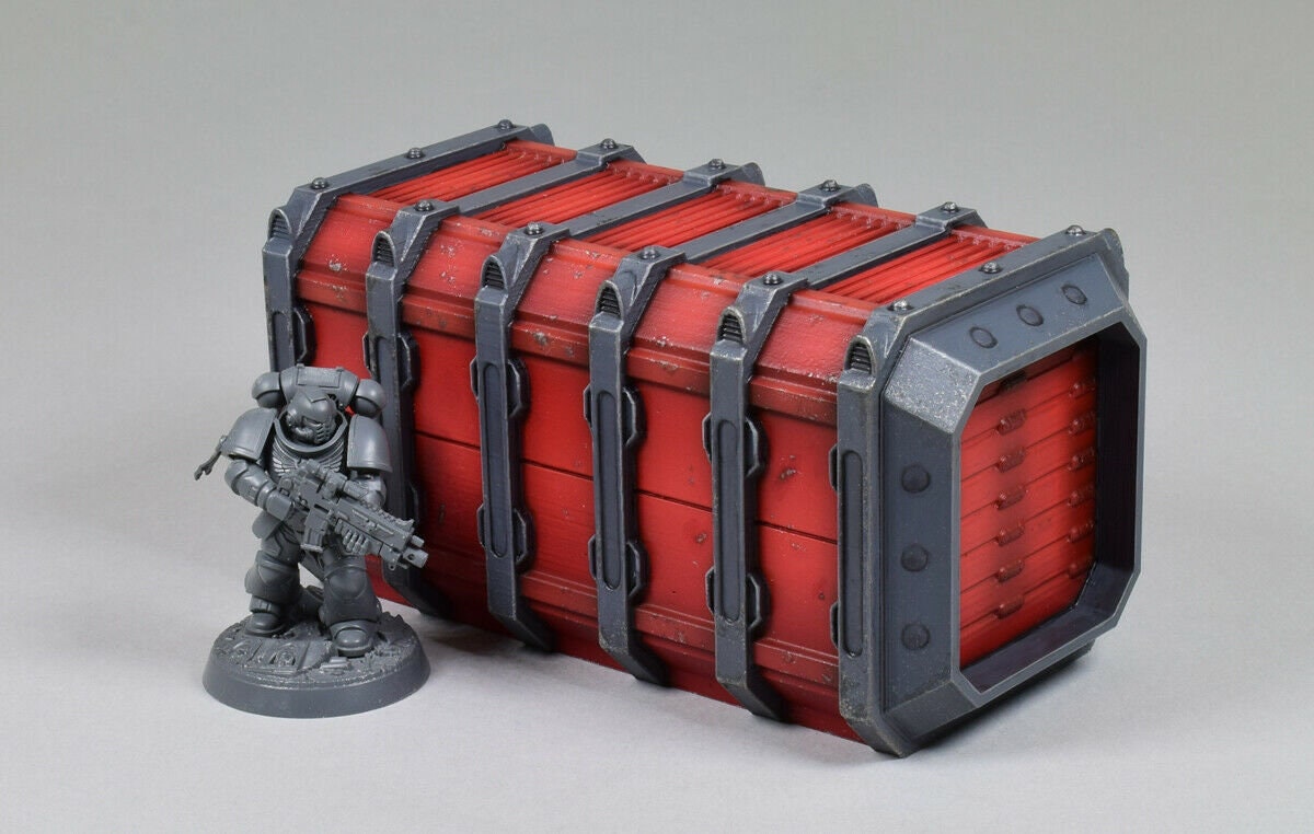 3D Printed Terrain: Cargo Containers Crates and Drums for 40k - Etsy ...