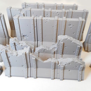 3D Printed Terrain: Blast Walls for 40k or 28 Mm Tabletop Games - Etsy