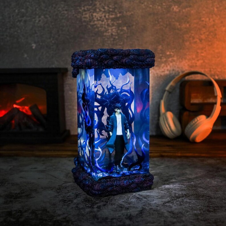 Sung Jin-woo Solo Leveling Lamp V2, Anime Figure Resin Art Night Light ...