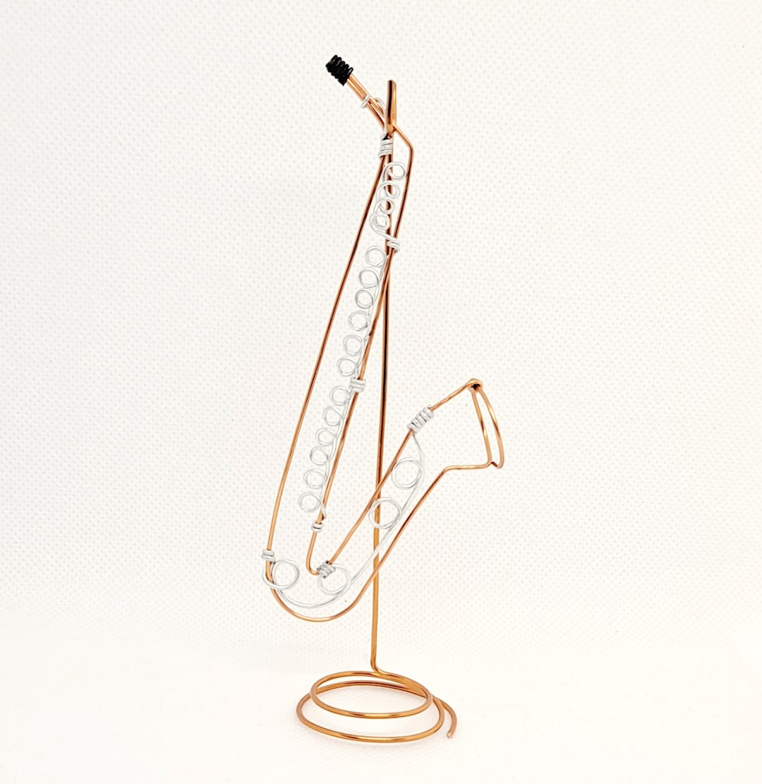 On Order Mini Saxophone in Copper Wire, Musician Gift Idea, Musical ...