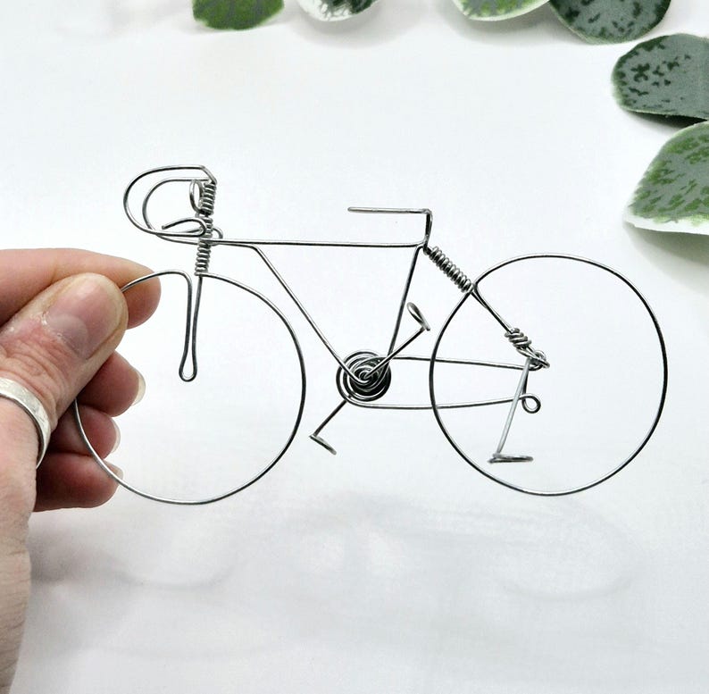 Miniature Wire Racing Bike, Mountain Bike, Cyclist Gift, Bicycle ...