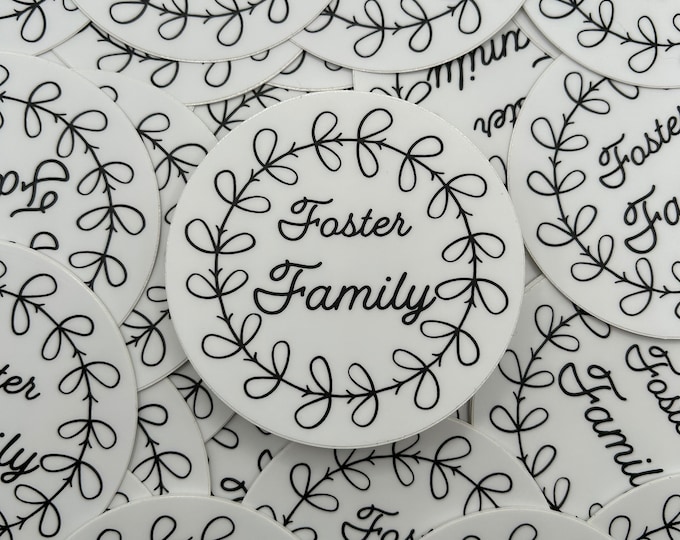 Foster Family Adopt Paw Print Vinyl Decal Sticker - Etsy