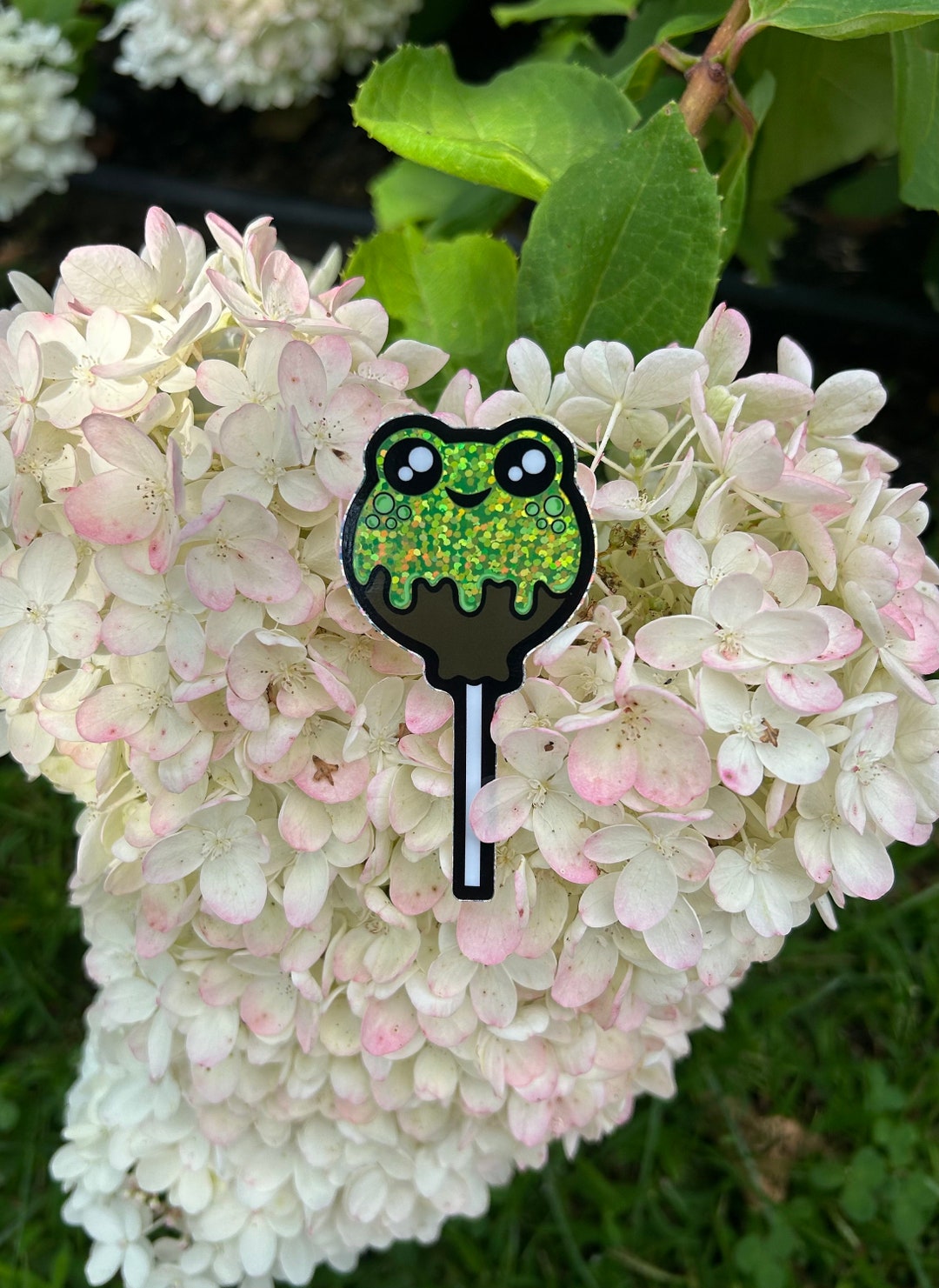 Frog Cake Pop Sticker Glitter Vinyl - Etsy