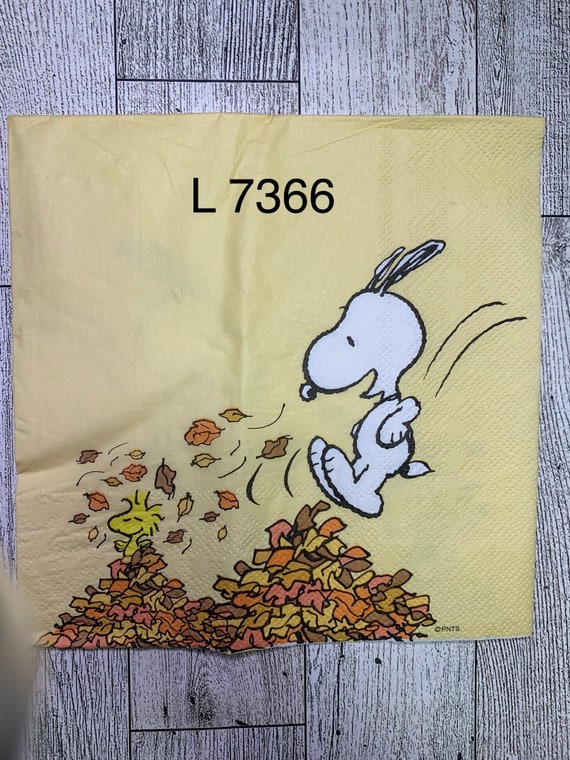 Peanuts/snoopy Jumping in Leaves - Etsy