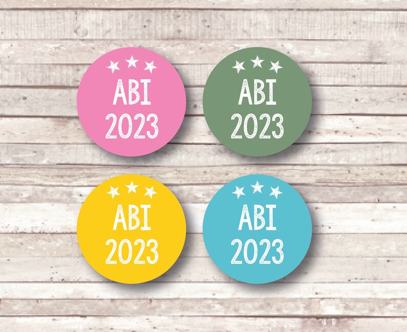 ABI 2023 Aufkleber 24 X ø 4 Cm Abitur2023 Party Dekoration - Etsy