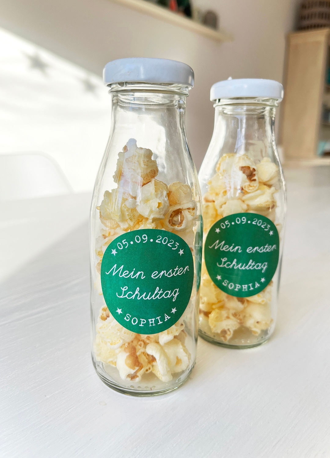 15 X Schulkind Aufkleber 5 Cm Mit Name + Datum Personalisiert ...