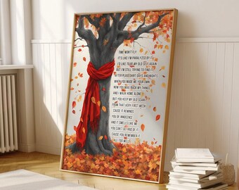 All Too Well Red Lyrics Art Print - Etsy