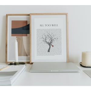 All Too Well Lyric Wall Art | Red Taylors Version Album | All Too Well ...