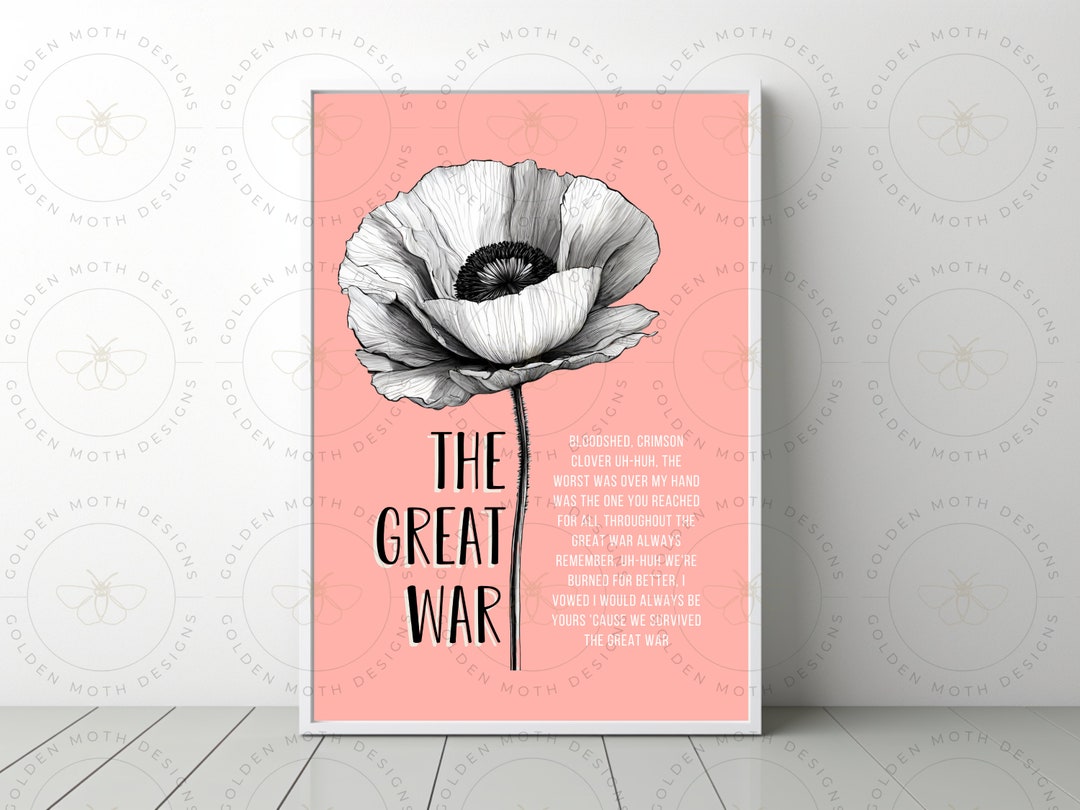 The Great War Artwork, the Great War Lyrics, Taylor Merch, Midnights ...