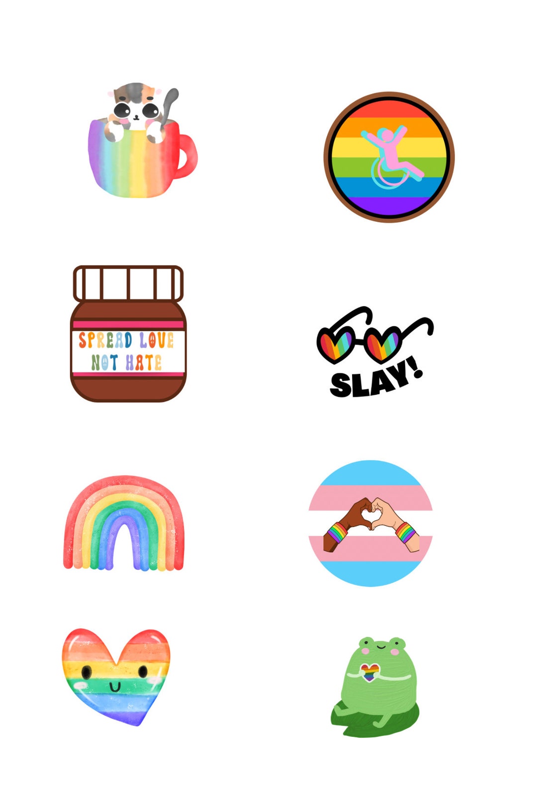 Customizable Sheet of Stickers, Zero-waste, Water-resistant, Paper ...