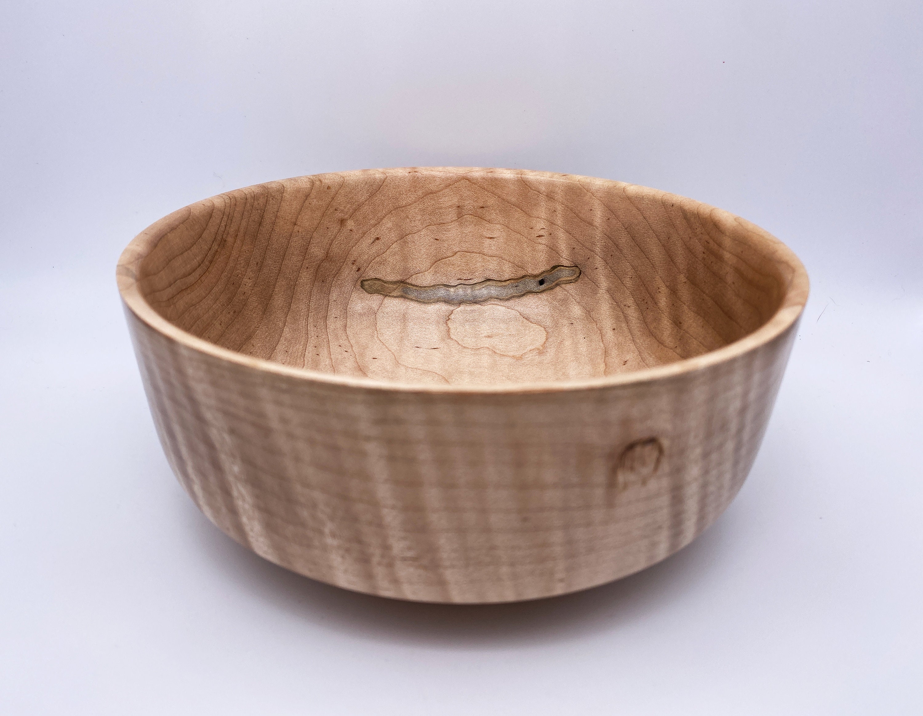 Handmade Curly Maple Wooden Fruit Bowl - Etsy
