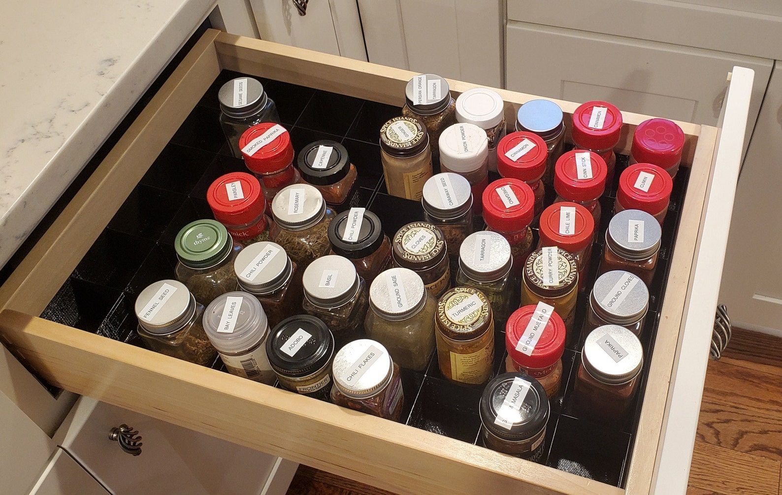 Spice Drawer Organizer Custom Made Insert That Will Fit Any Drawer - Etsy