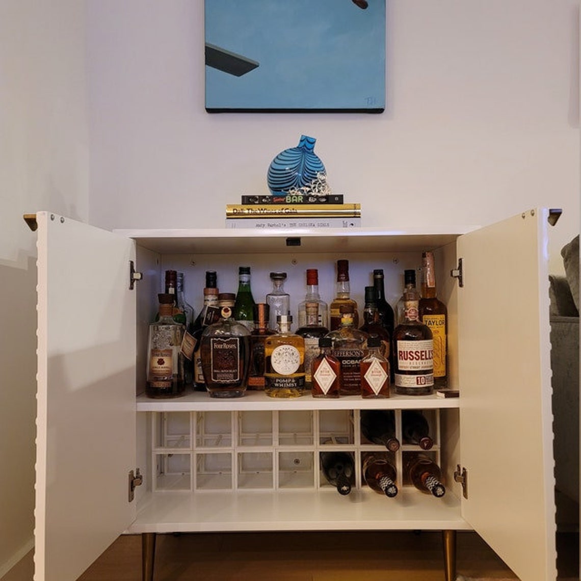 Modular Square Wine Rack Fit to Any Space Hold Over 30 - Etsy