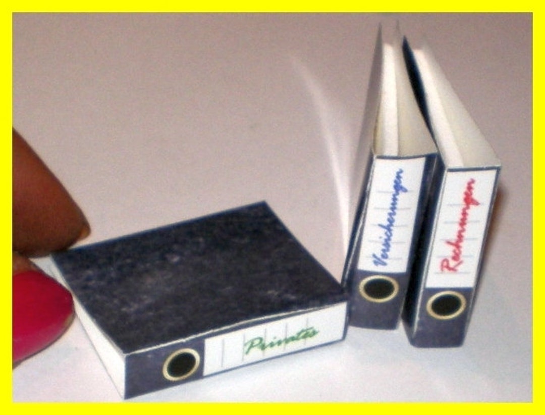 3 File Folders Miniature / Doll Tube - Etsy