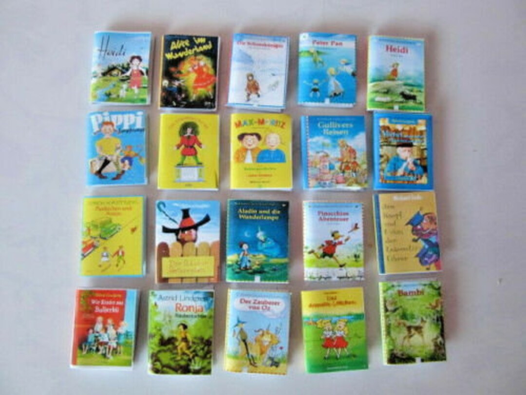 Many Well-known Children's Books / Miniature - Etsy