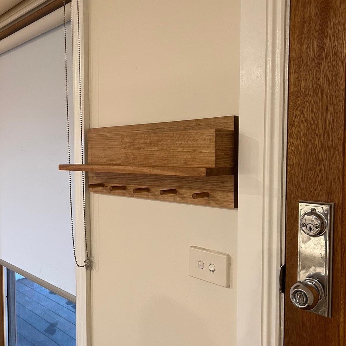 Entry Way Organiser, Timber Key Holder, Wooden Peg Holder, Hallway ...