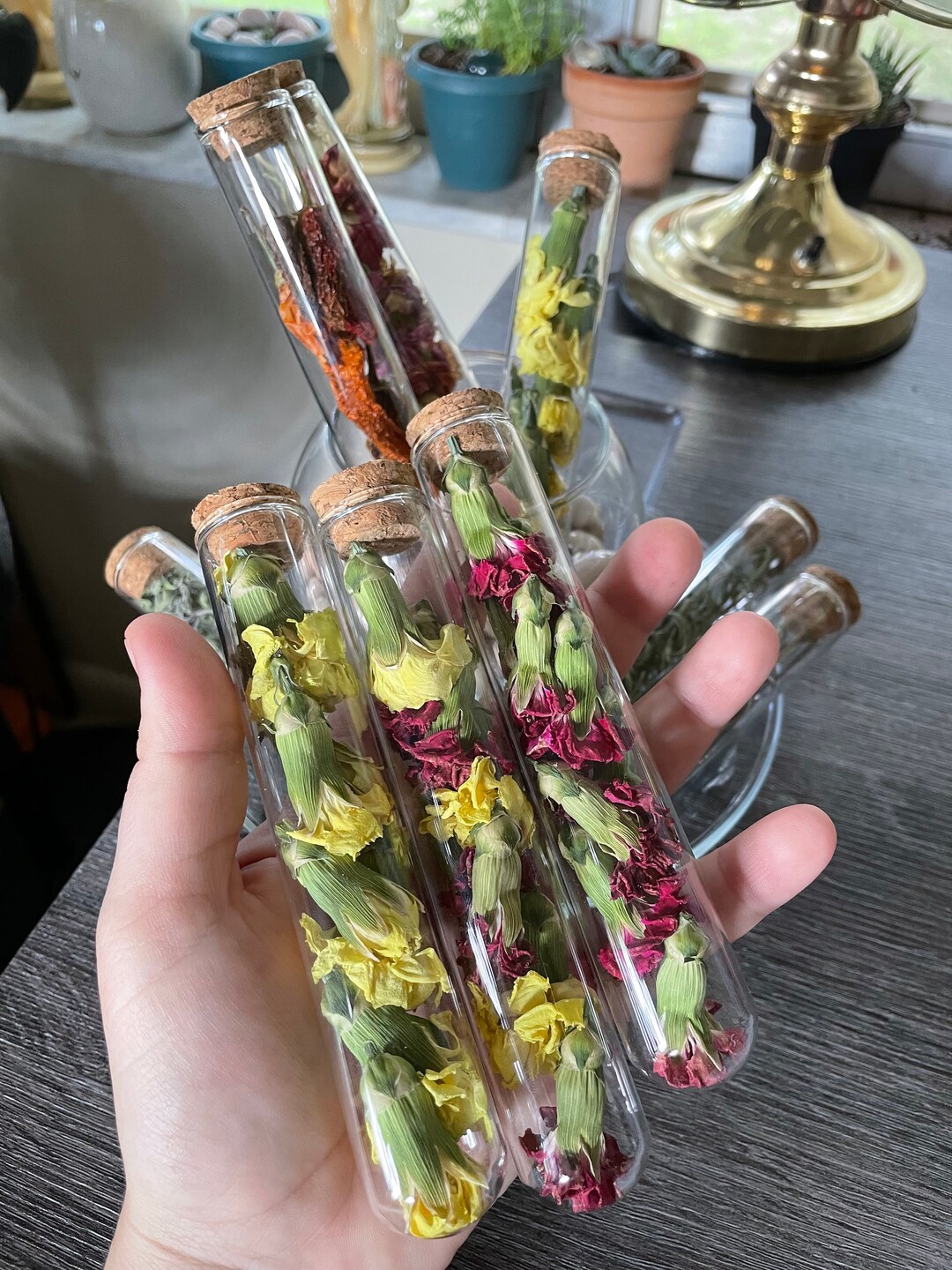 Large Herb Viles Glass Jar Hers Jars With Corks/ Magick - Etsy