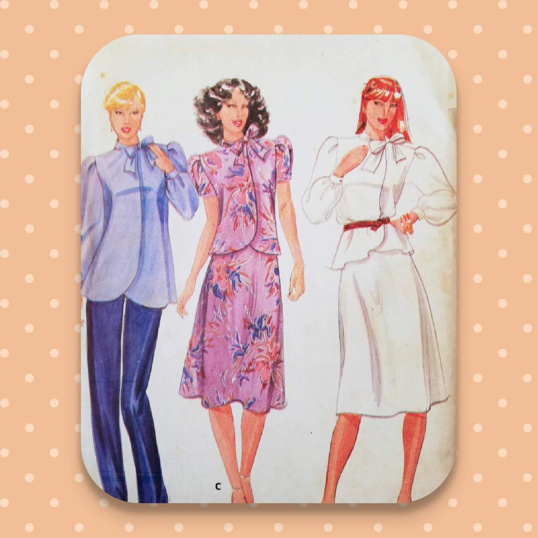 Butterick 4086 Pattern Pussybow Blouse Pattern Vintage - Etsy