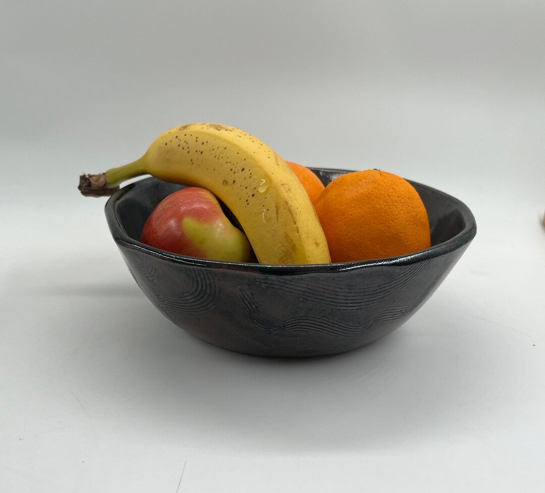 Hand-built Pottery Bowl, Hand Shaped, One of a Kind Bowl, Fruit Bowl ...