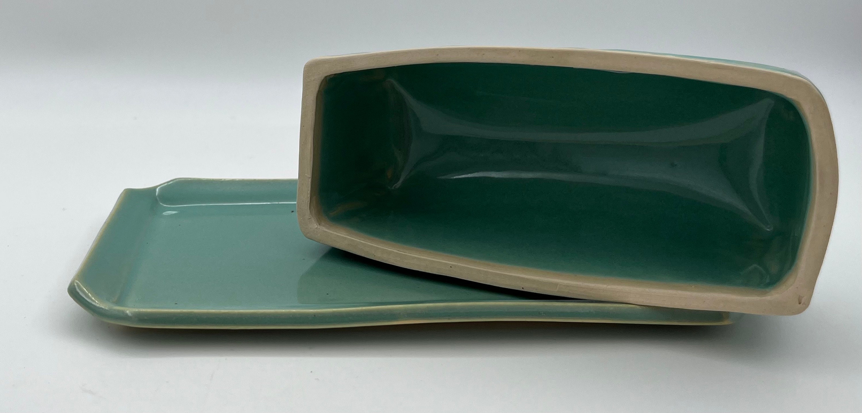 Stoneware Butter Dish With Lid, Butter Dish, Butter Keeper, Carved ...