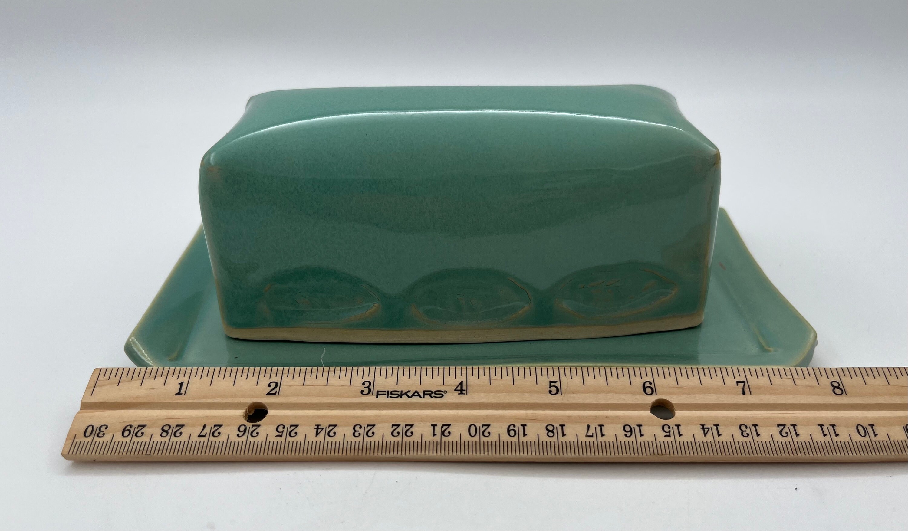 Stoneware Butter Dish With Lid, Butter Dish, Butter Keeper, Carved ...
