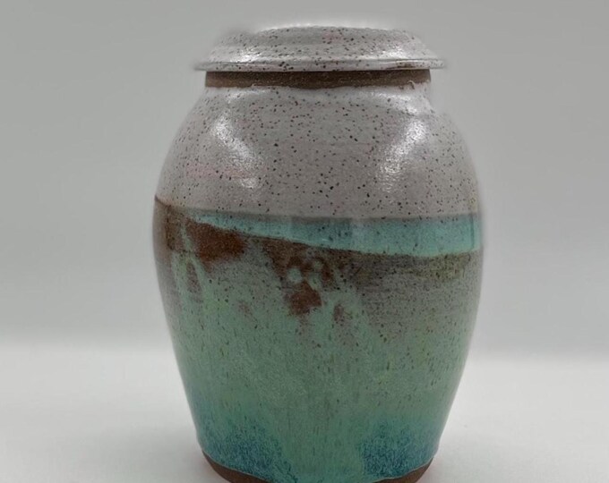 Cremation Jar With Lid, Wheel-thrown Large Jar, Urn for Pet Ashes ...