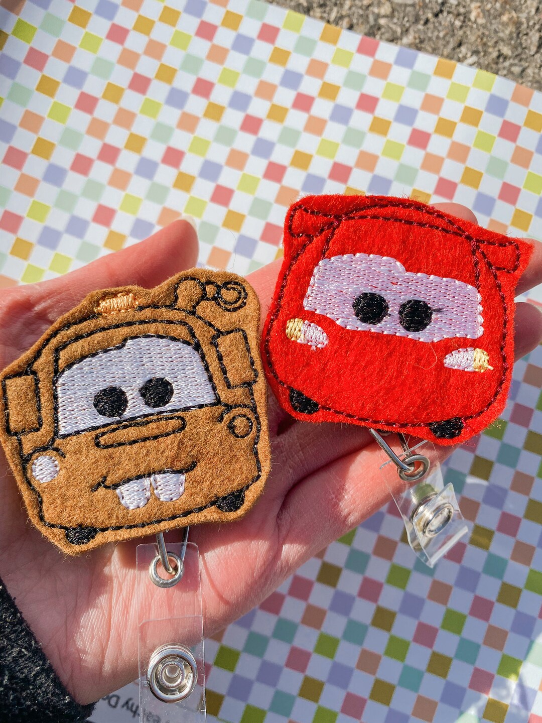 Besties Set Cars Inspired Badge Reels - Etsy
