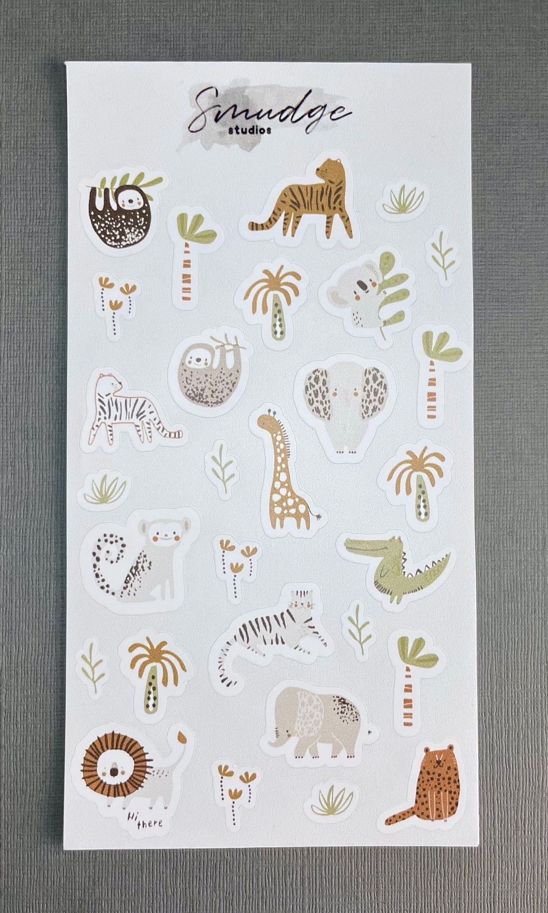 Jungle Animals Sticker Sheet - Etsy