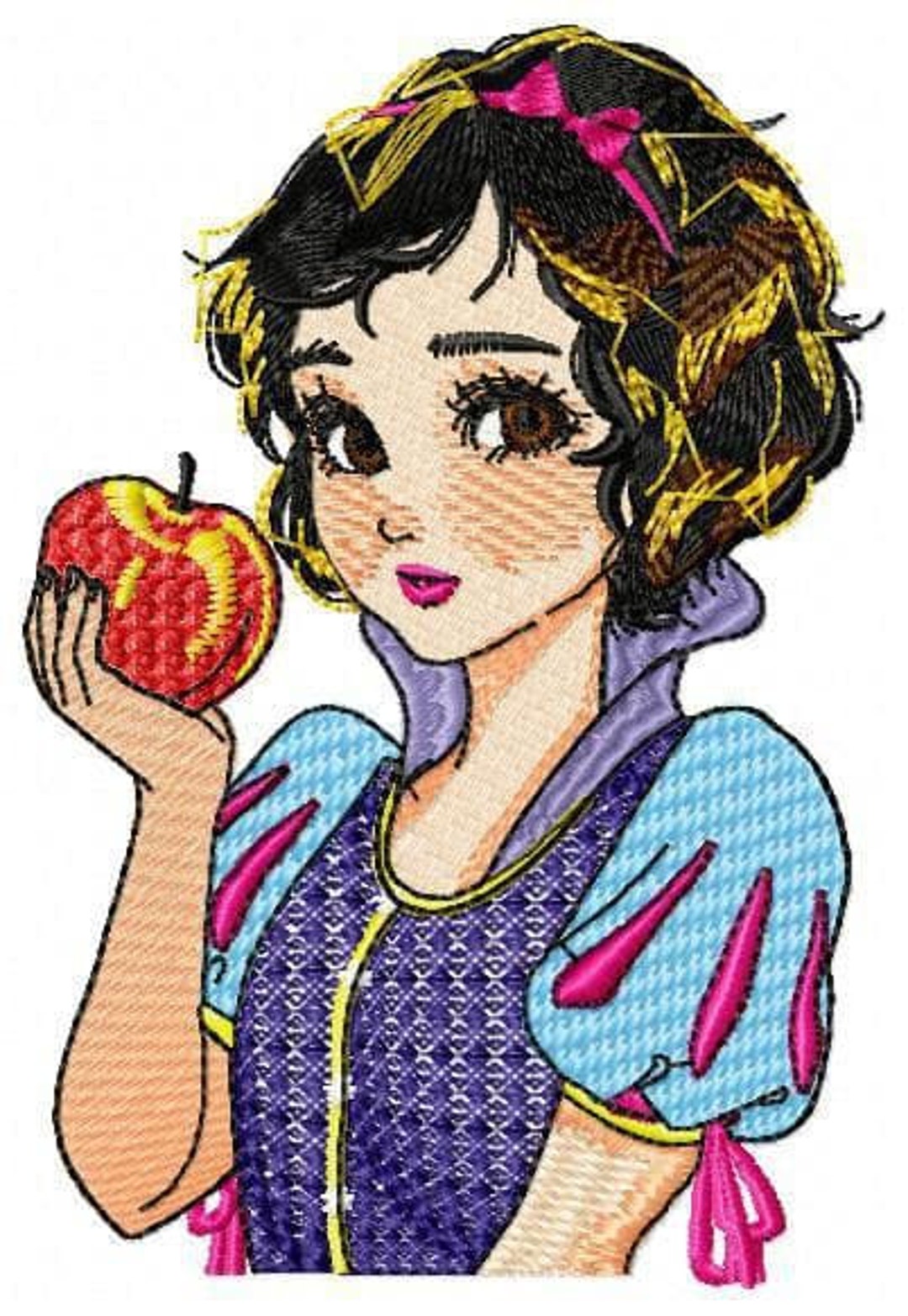Design Snow White Embroidery Design Machine, Baby Embroidery Pattern ...