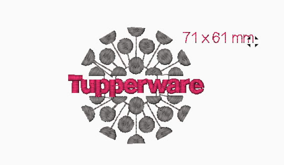 Logo Tupperware, Embroidery File, Design Machine 7 X 6 Cm - Etsy