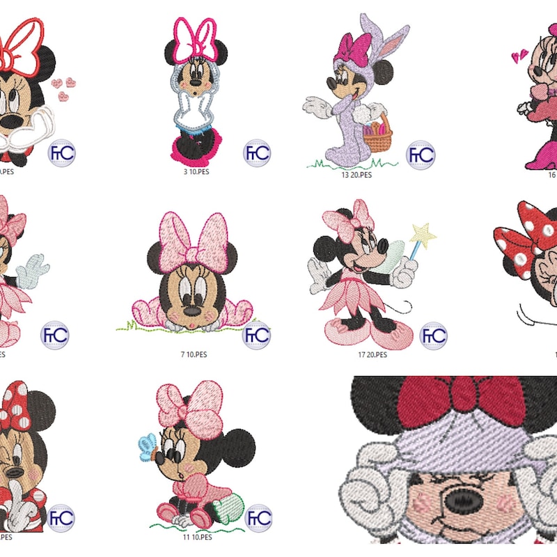Minnie Embroidery - Etsy