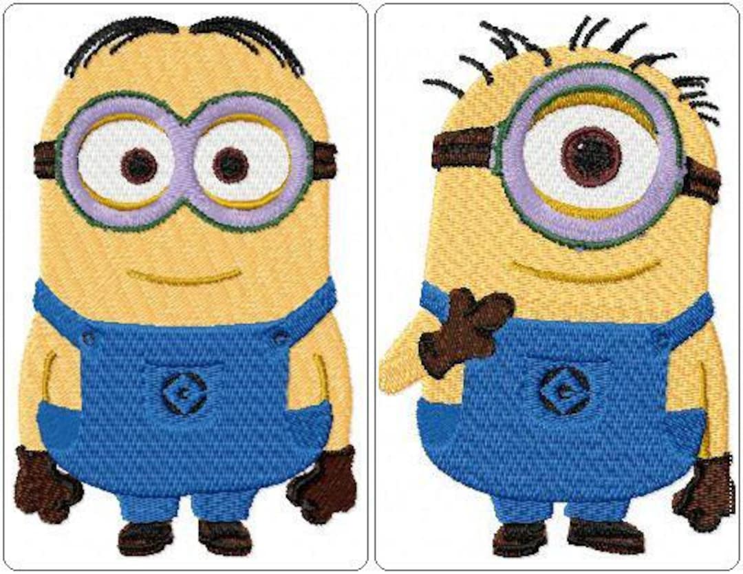 File 2 Minions, Digital File for Embroidery Machine - Etsy