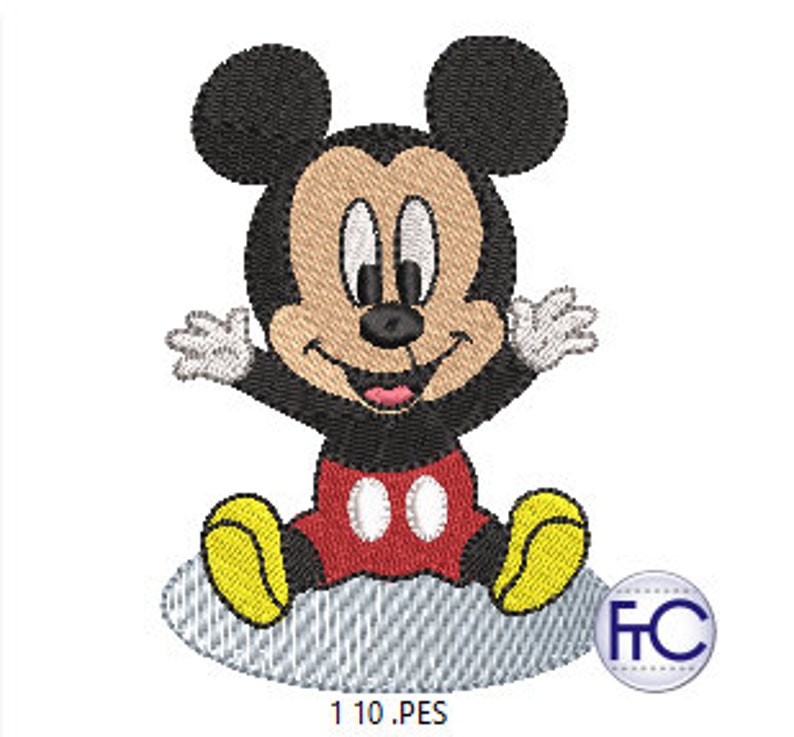19 Design Mickey Mouse Minnie Embroidery Design Machine Baby - Etsy