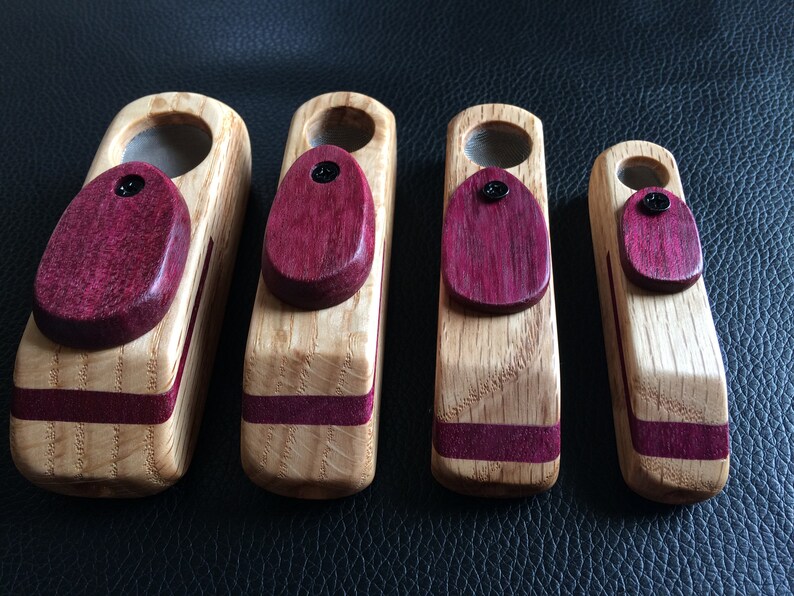 White Oak and Purple Heart Pinstripe Wedge Hardwood Block - Etsy